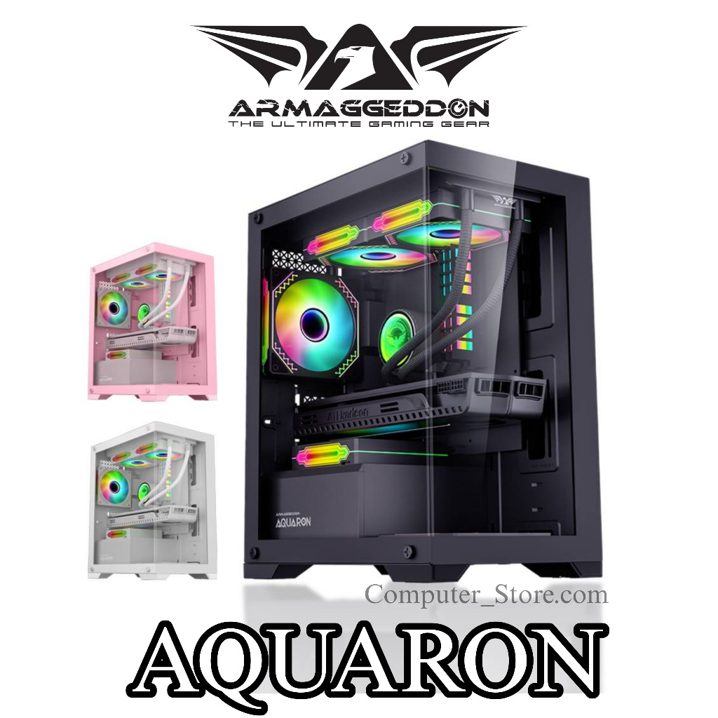Casing PC Gaming Armageddon Aquaron M-Atx Mini ITX Micro ATX Tampered ...