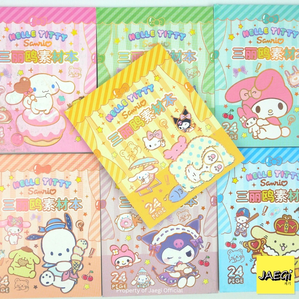 Sanrio Sticker Book Set My melody Cinnamoroll Kuromi Purin Sticker Book ...