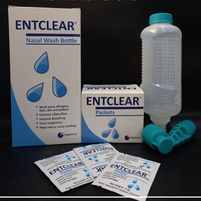 ENTCLEAR Nasal Wash Bottle - Sinus Nose Cleaning Pack Nasal Wash Tool ...