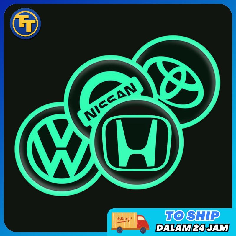 1pcs Luminous Glow in The Dark Logo Car Sticker Car Logo Car Logo ...