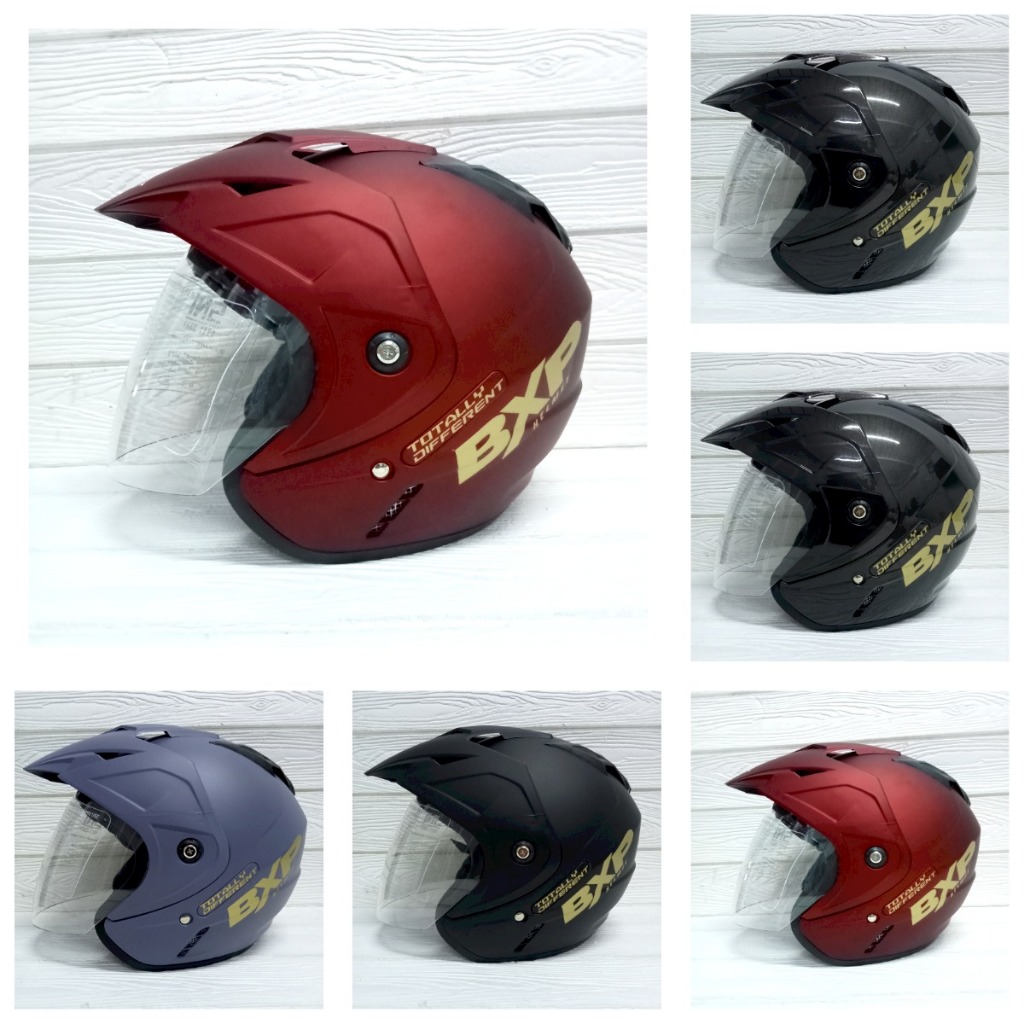 Godzilla HELMET BXP SOLID MAROON DOFF HALF FACE SINGLE VISOR | Shopee ...