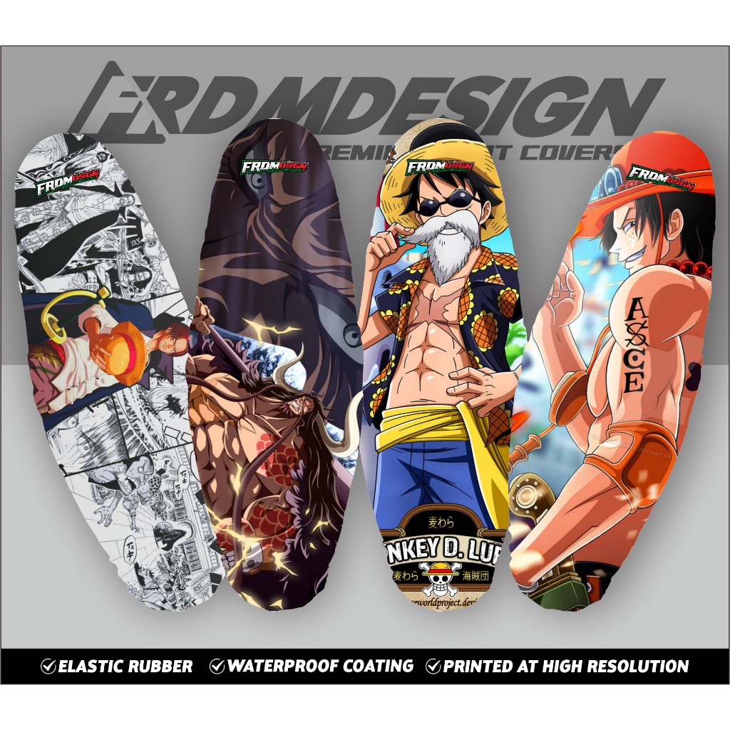 New FRDM COVER SEAT UNIVERSAL Wrap Motorcycle SEAT ONE PIECE LUFFY GEAR ...