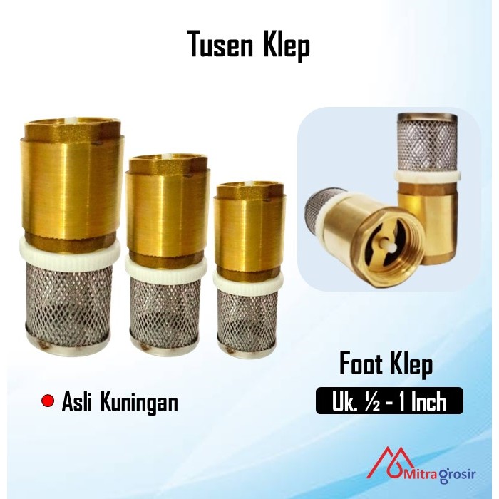Brass Foot Valve 1/2" 3/4" 1" Inch Foot Valve Tusen Footvalve Valve ...