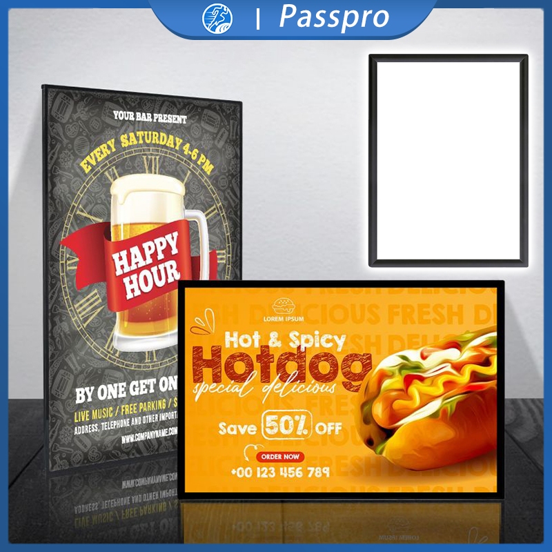 40x60cm LED Food Menu Board LED Poster Display Signboard for Restaurant ...
