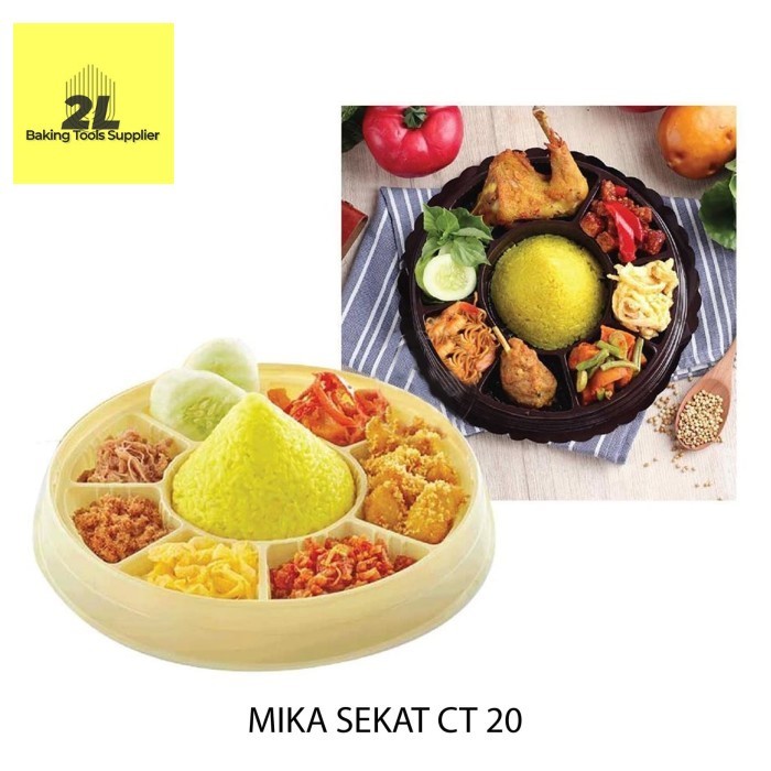 Mika Cake tray 20 compartments 7 mica tumpeng mini CT 20 cm high 9 ...