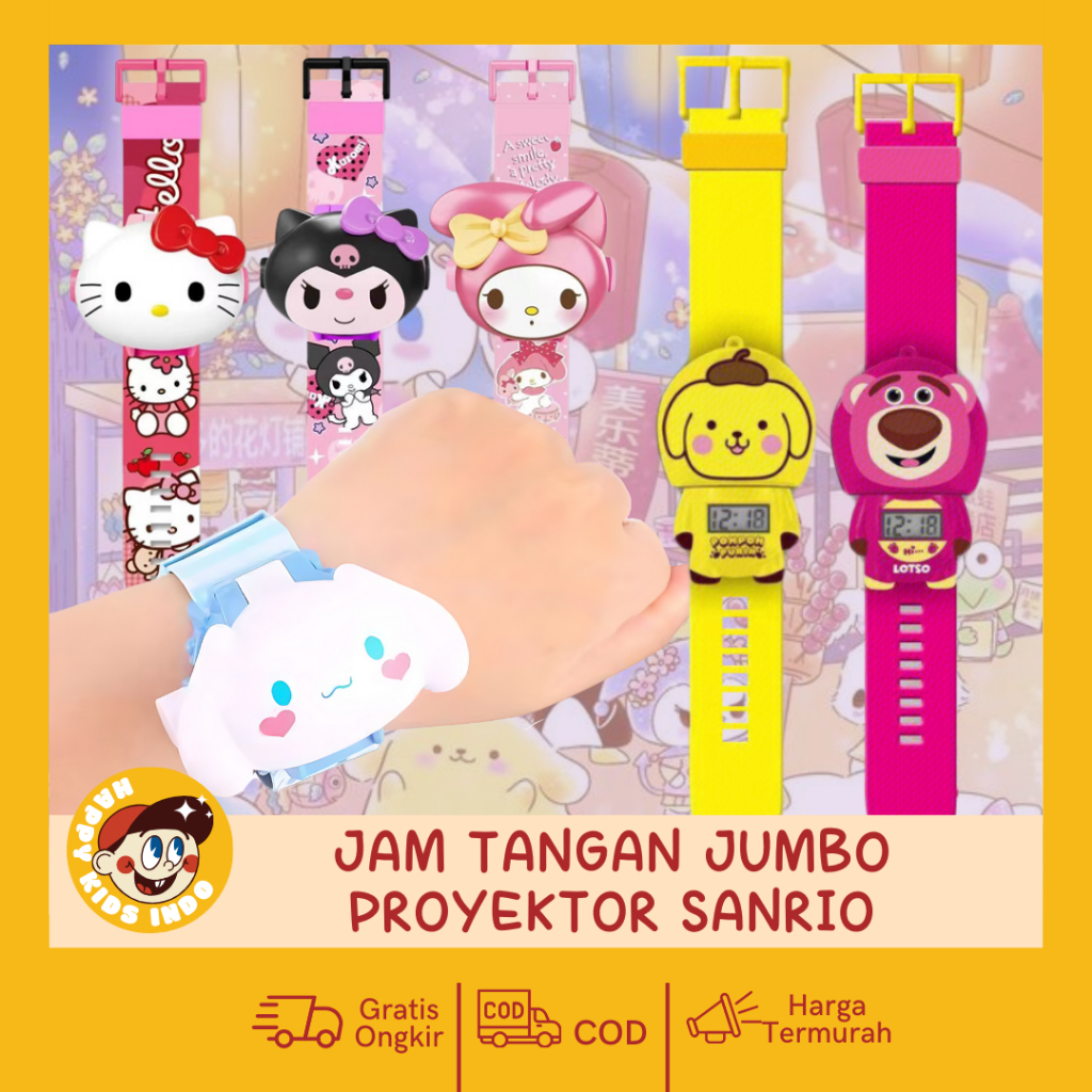 Sanrio Character DIGITAL Children's Watch - JUMBO Projector/Press/Light ...
