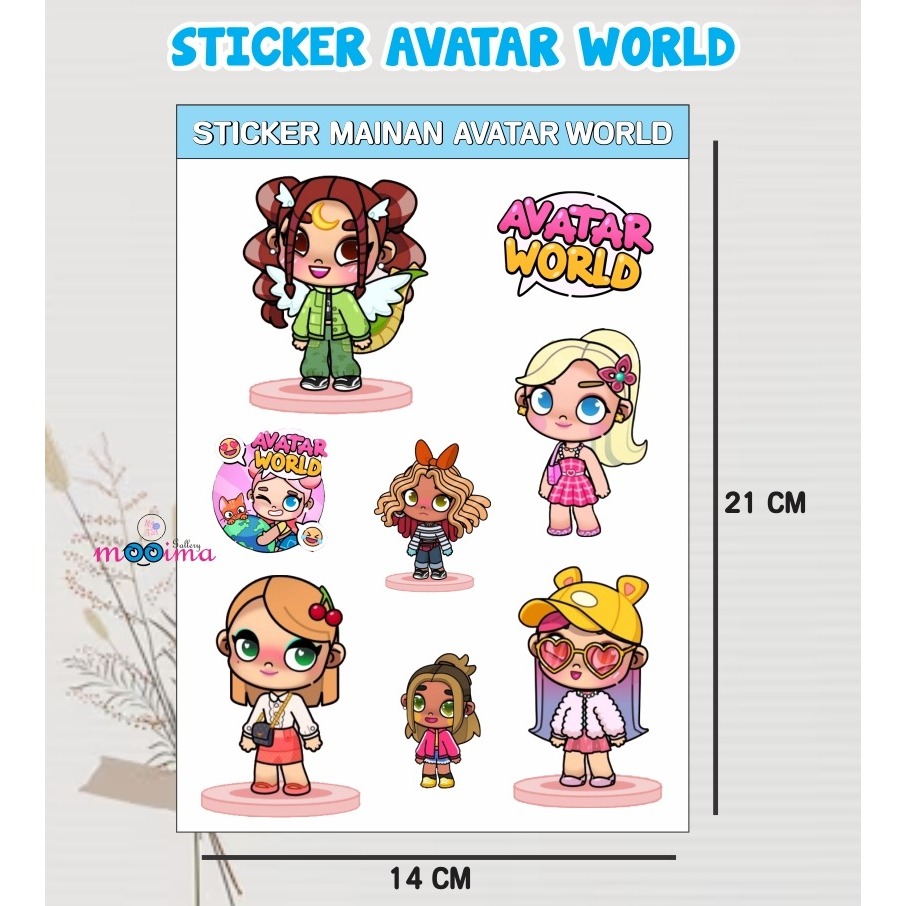 Vinyl Sticker Character toca boca avatar world Paste Drink Bottle ...