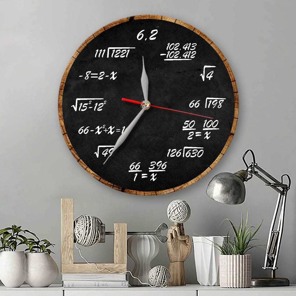 KAYU Mdf MATH FORMULA MATHEMATICS FORMULA Wooden Wall Clock - PHYSICS ...