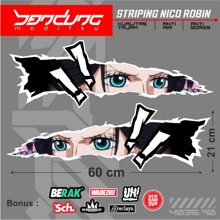 Nico robin universal striping sticker | Shopee Singapore