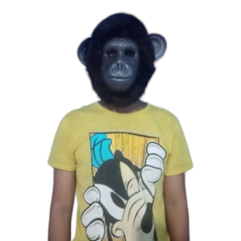 Front Feather Rubber Monkey Mask (Buyx5Free1) Retail Can Also | Shopee ...