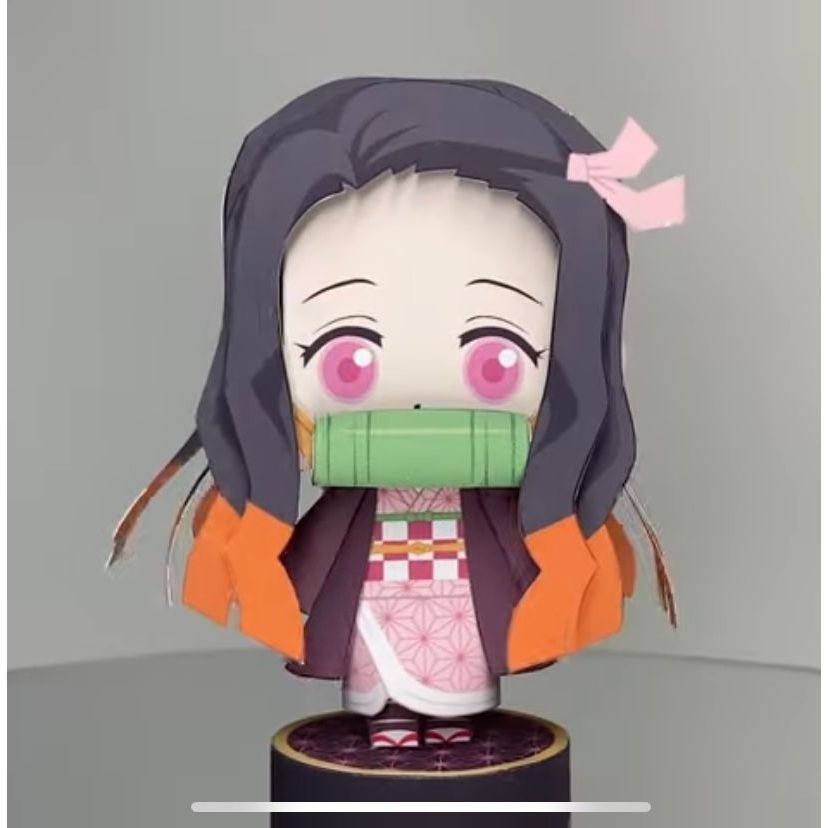 KIMETSU NO YAIBA DEMON SLAYER PAPERCRAFT MINIATURE ACTION FIGURE DIY ...