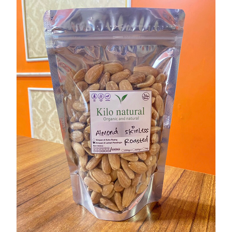 Roasted Almond Skinless 500gr/Roasted Almonds Without Skin ari 500gr ...