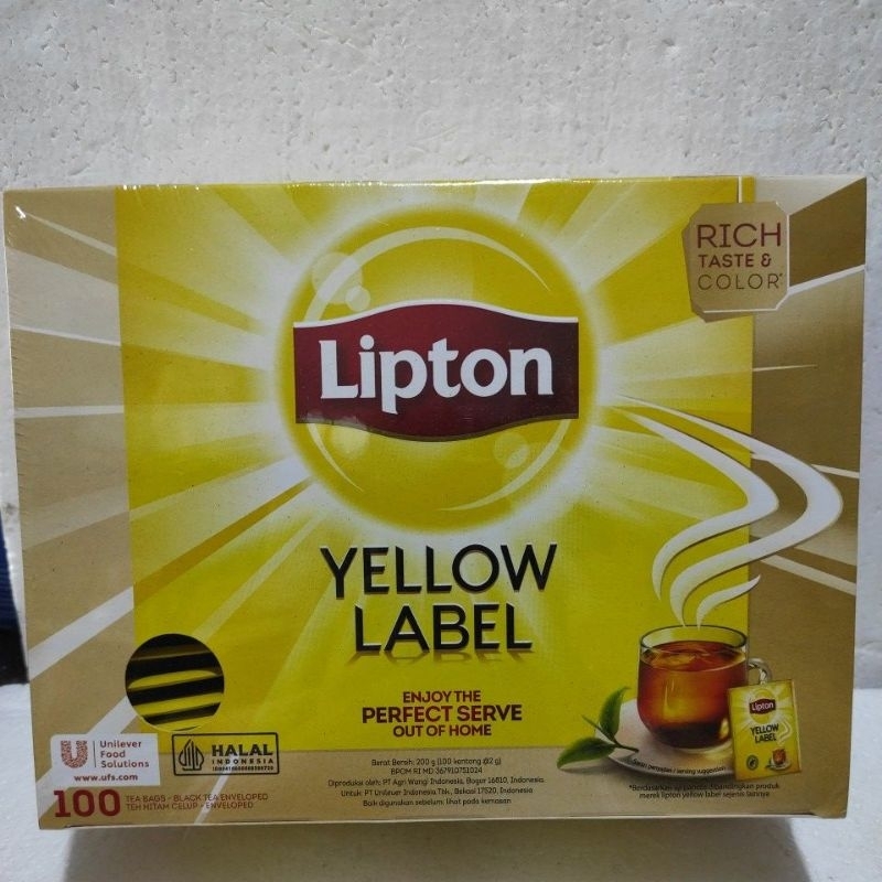 Lipton Yellow Label 200 Grams (100 Pockets @2 Grams) | Shopee Singapore