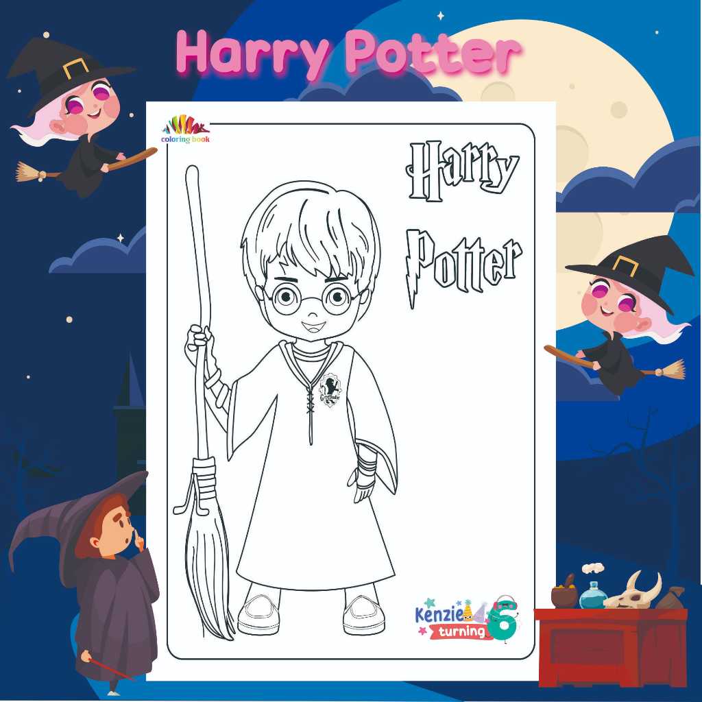 Coloring PAPER / COLORING / DRAWING PAPER / HARRY POTTER - CUSTOM ...