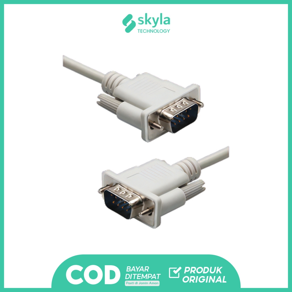 Serial CABLE RS232 DB9 MALE TO MALE 1 METER | Shopee Singapore