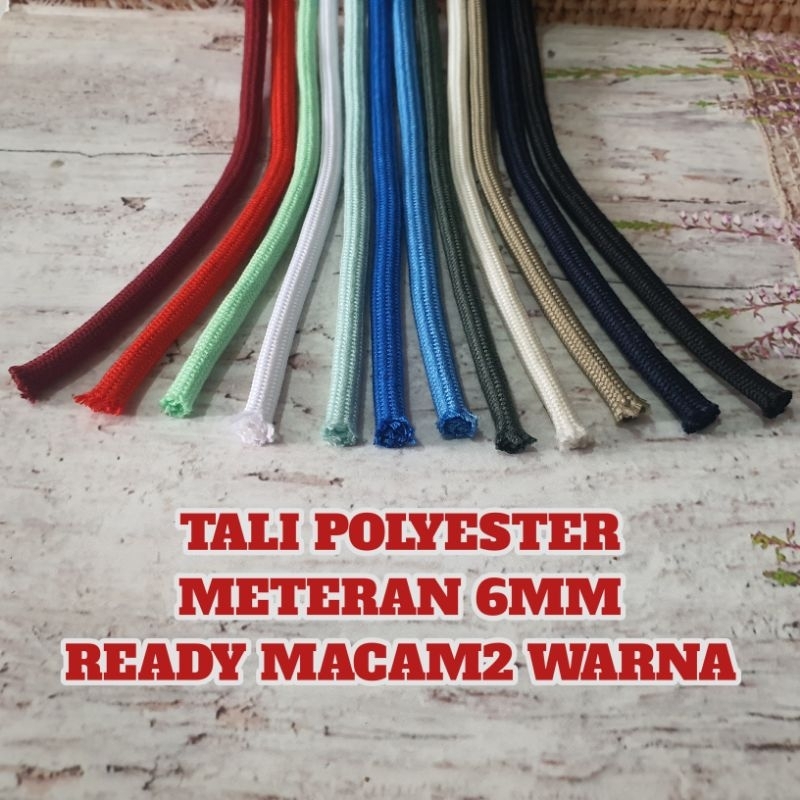 6mm Polyester Rope Ready in Various Colors Per Meter | Shopee Singapore
