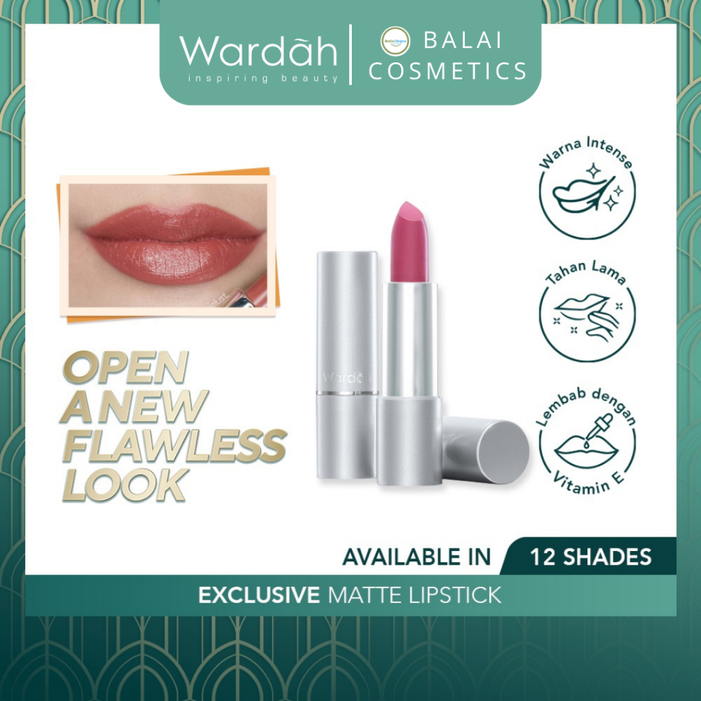 Wardah Exclusive Matte Lipstick - Intense Color in One Smear - Long ...