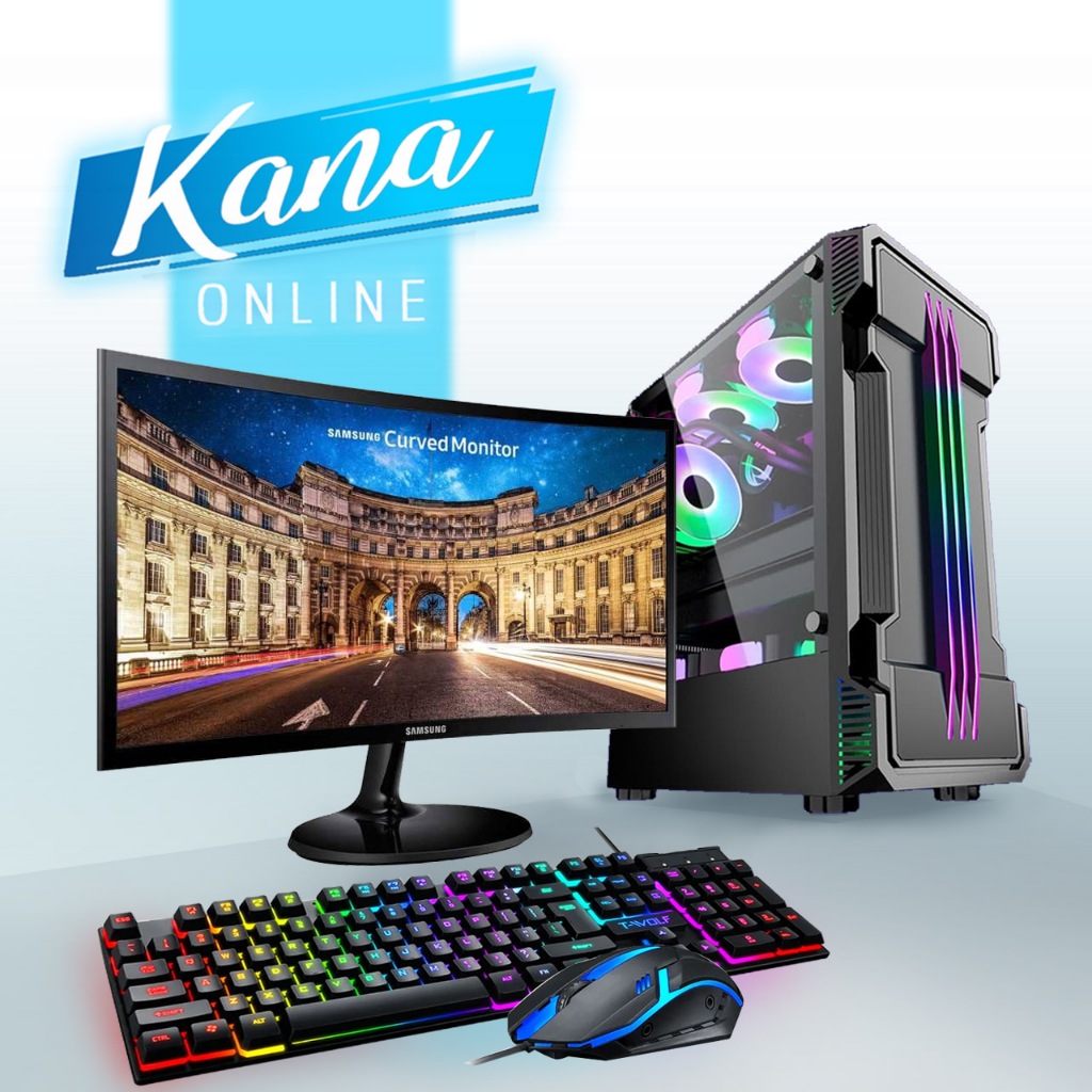 Pc GAMING Full set AMD Ryzen 5 5600G SSD 512gb RAM 16GB LED 22inc ...