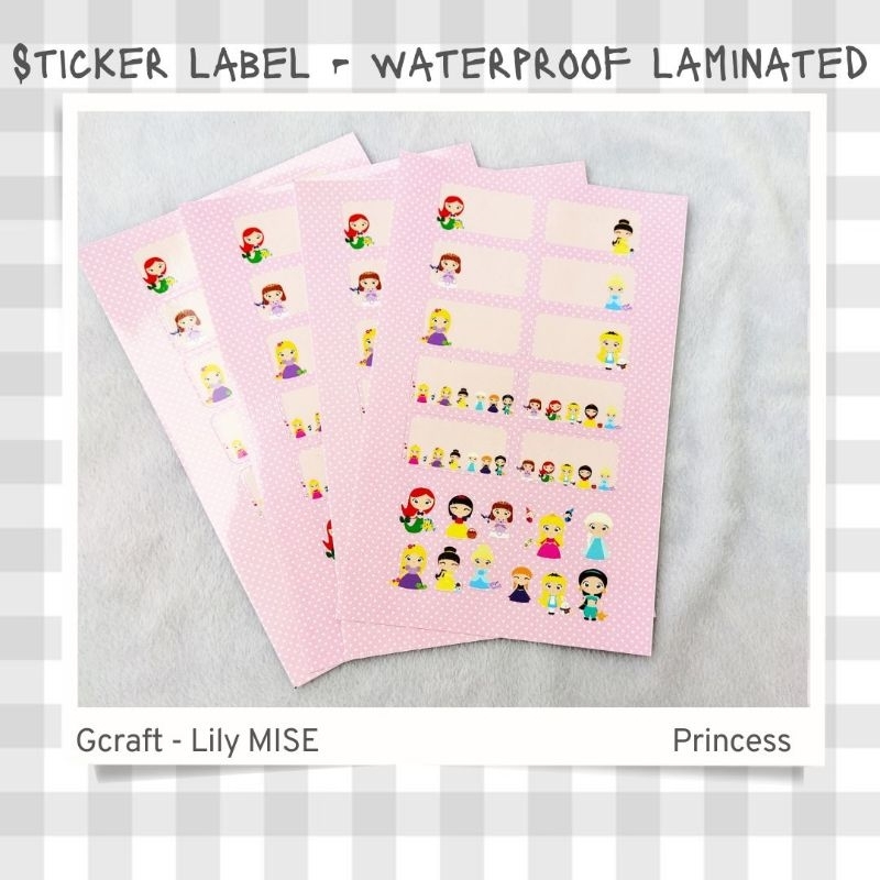 Waterproof laminated label sticker - Laminate Name label sticker ...