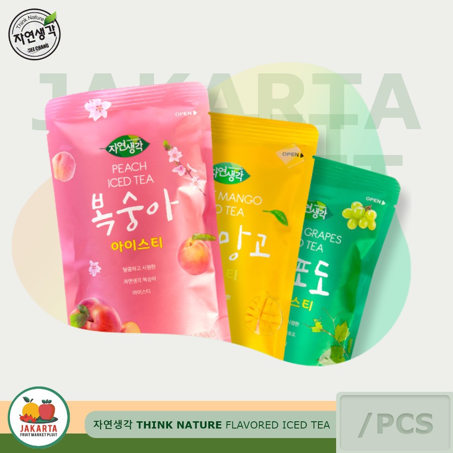 Think NATURE ICED TEA Peach mango drink korean pouch korea drink ...
