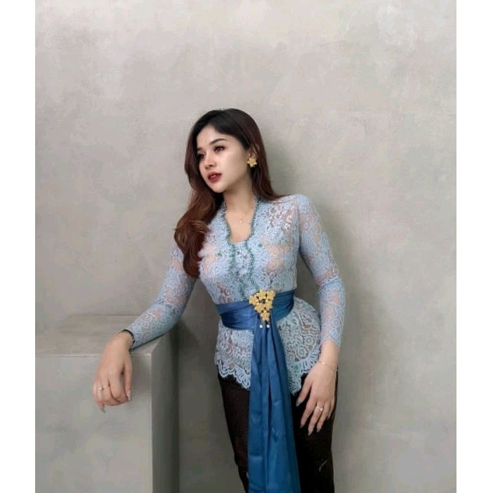 Premium Morning Glory Balinese Kebaya With Pearl/Luxury Pearl ...