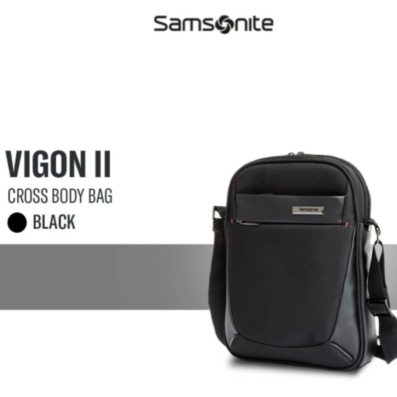 Samsonite Vigon II Cross Body Bag Original Black Sling Bag | Shopee ...