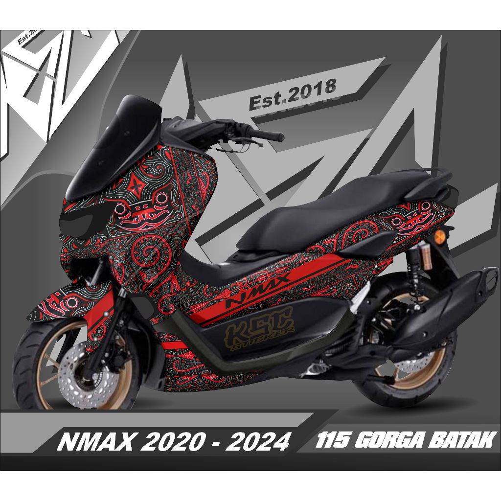 Decal STICKER YAMAHA NMAX NEW 2020 2021 2022 2023 2024 FULLBODY BATIK ...