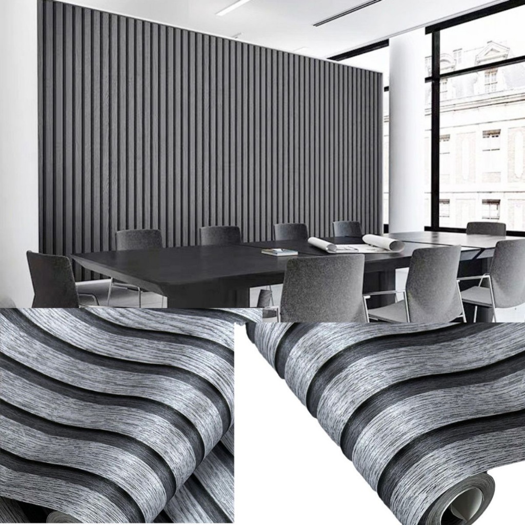 Light Gray Panel Wall Wallpaper Size 8m to 10m x 45cm | Shopee Singapore