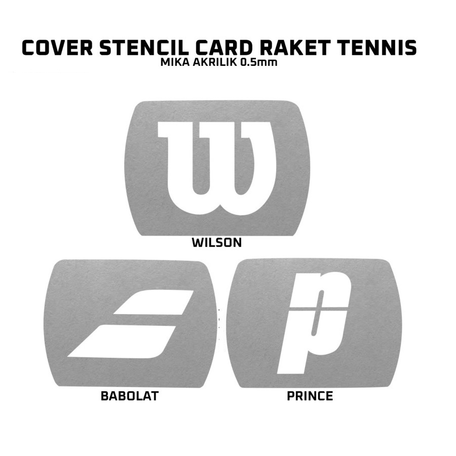 Stencil Card Logo Cover Mika Tennis Racket Template | Shopee Singapore