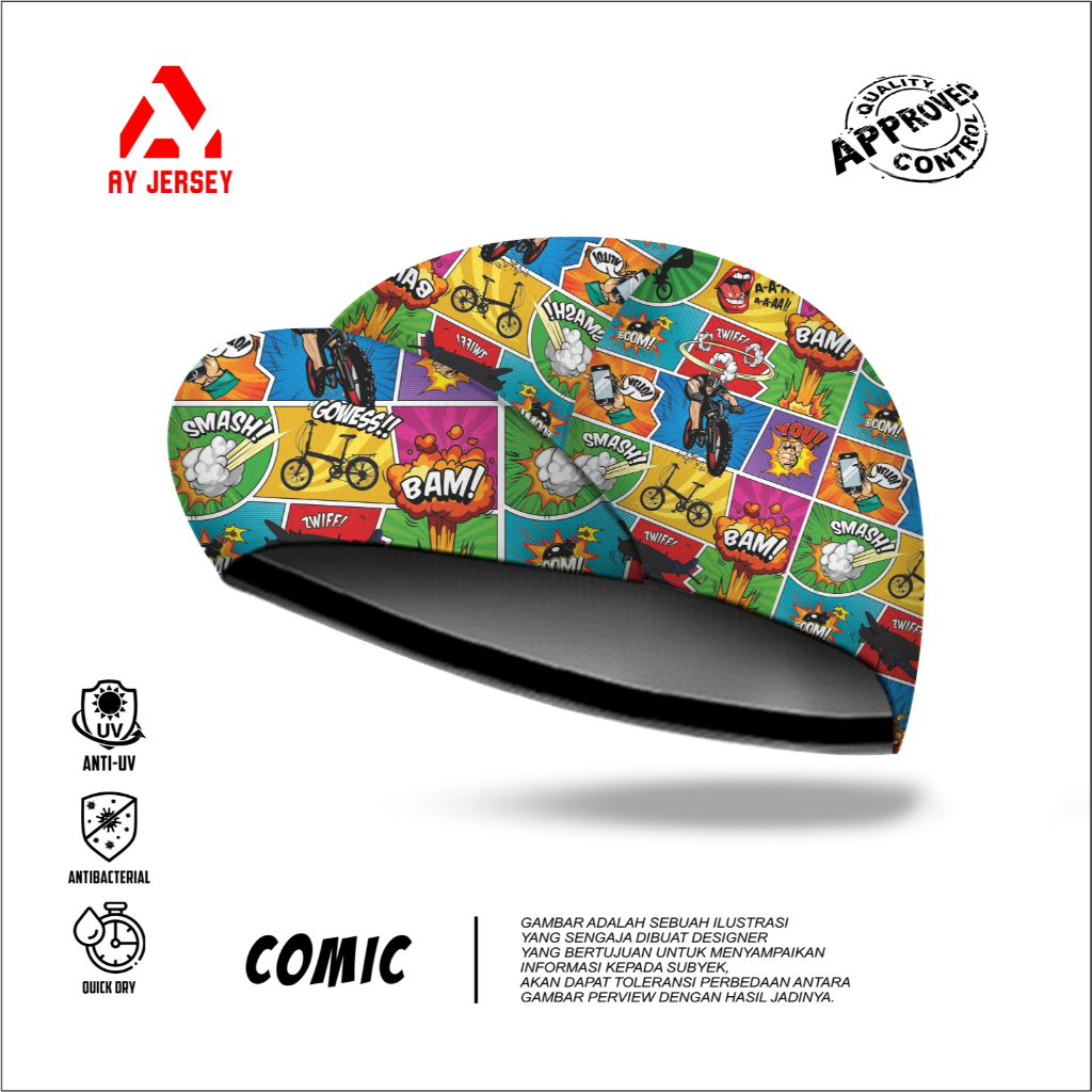 Cycling CAP BIKE RUNNING HAT | Comic COMIC COMIC COMIC | Shopee Singapore