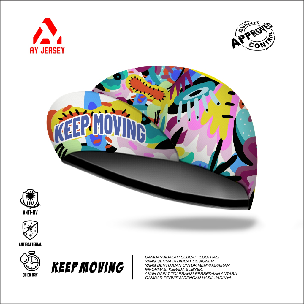 Cycling CAP KEEP MOVING (Bike CAP) | Shopee Singapore