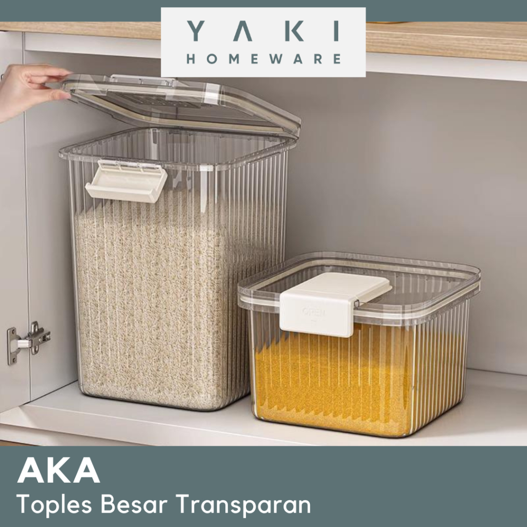 Yaki - AKA Aesthetic Rice Jars Practical Rice Containers Transparent ...