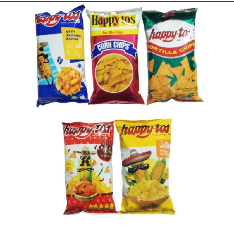 MERAH HAPPY TOS RED 140GR, Happytos Spicy, Happytos Corn Chips, Snack ...