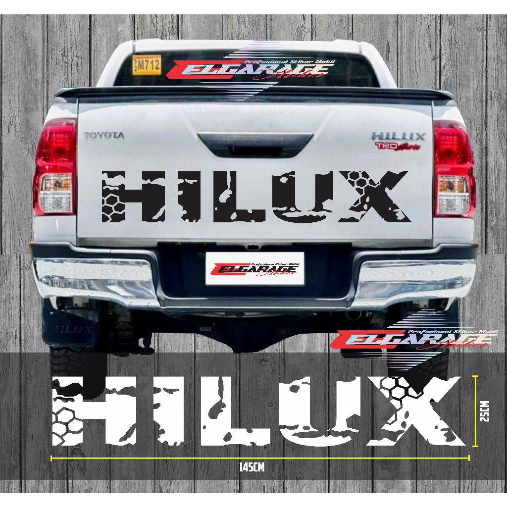 Hilux Car sticker toyota hilux Car Tailgate sticker Newest hilux Car ...