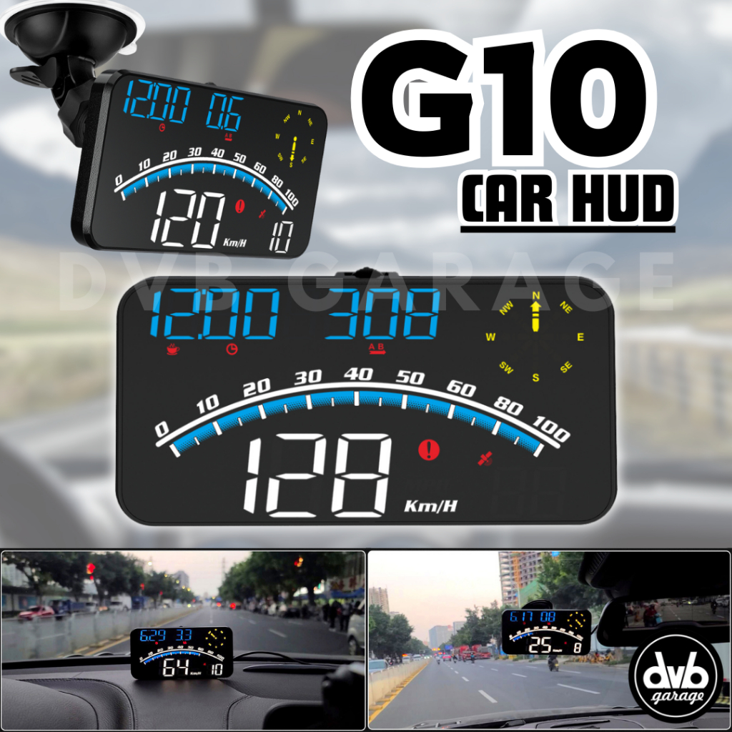 G10 HUD DIGITAL CAR INSTRUMENT METER CAR INDICATOR SPEED COMPASS ALARM ...