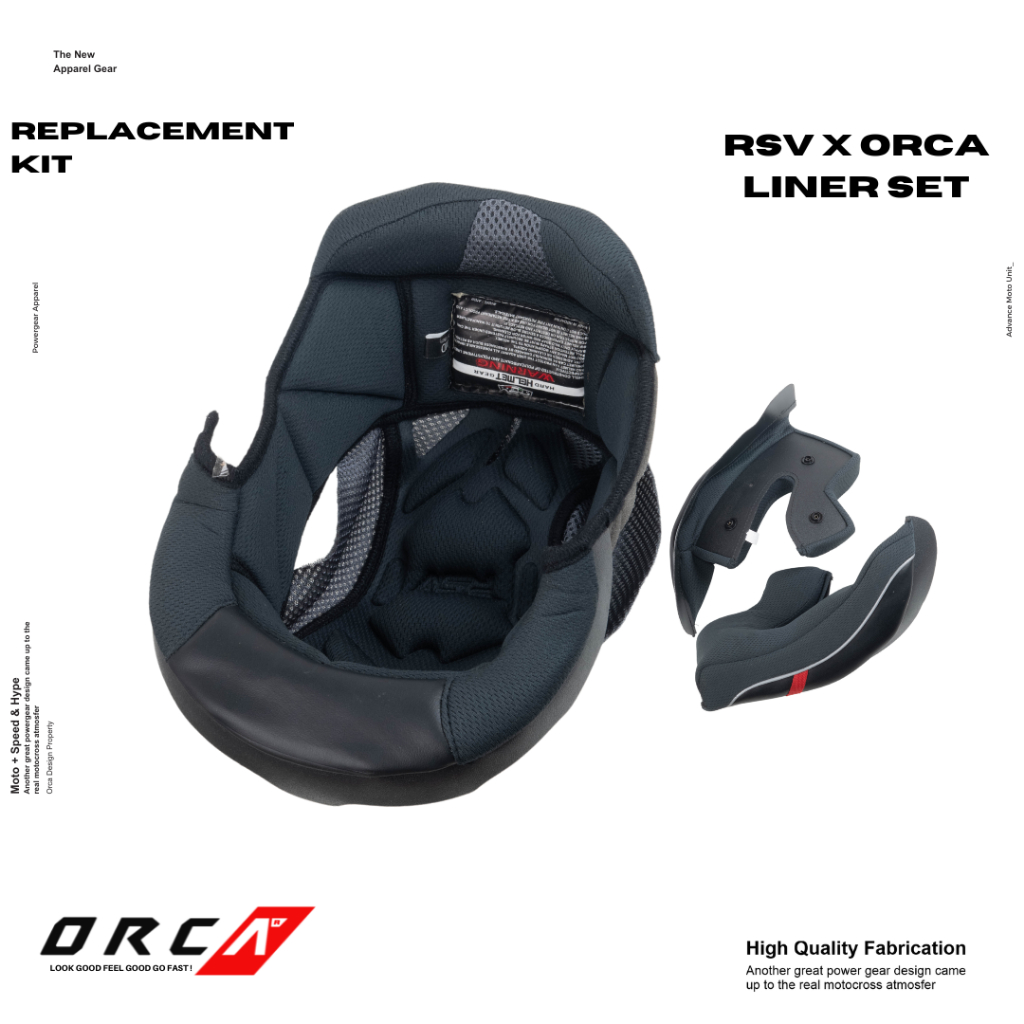 Orca Powergear - Foam Helmet/LINER SET Helmet VORTEX RSV ORCA | Shopee ...