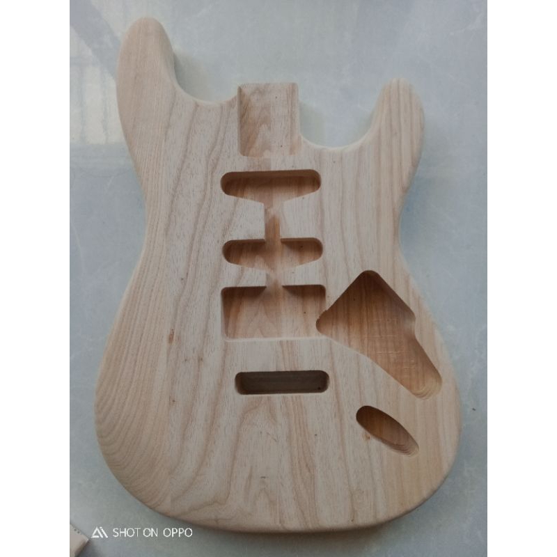 Stratocaster ashwood unfinised cnc guitar body | Shopee Singapore