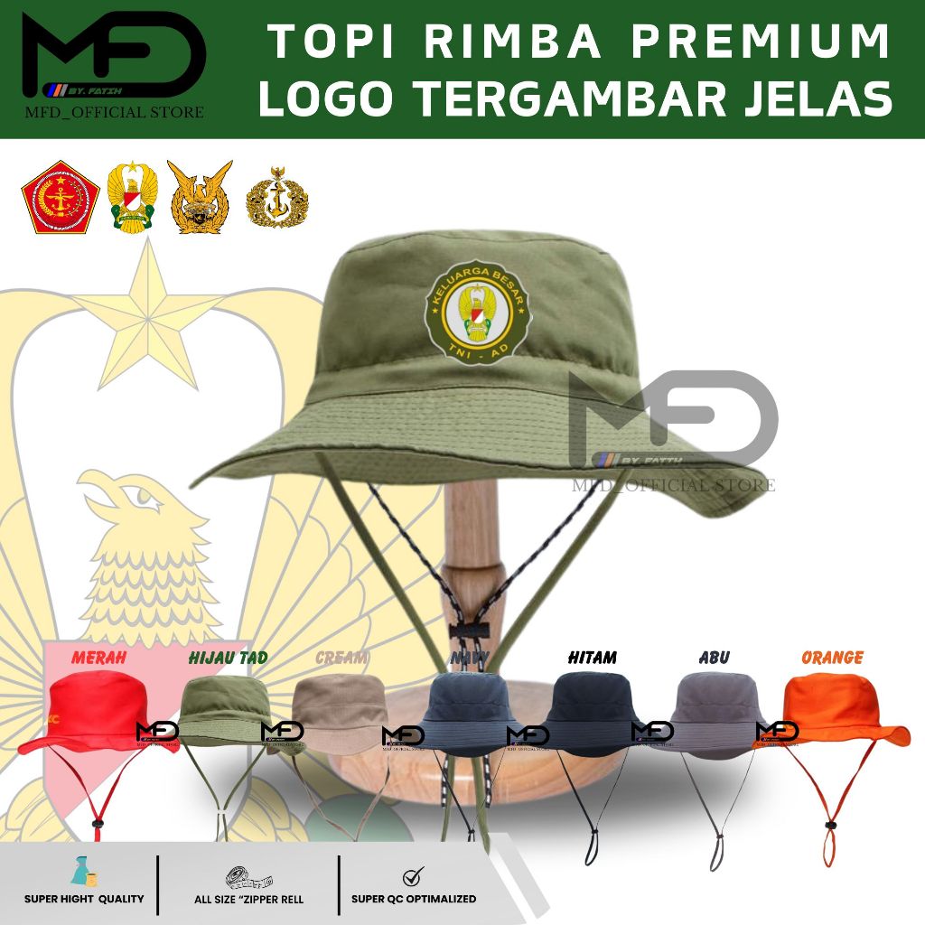 Mfd Tactical Jungle Hat for Men and Women, TNI Big Family | Shopee ...