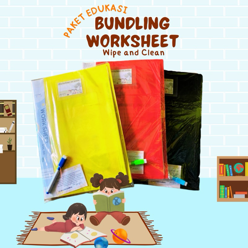[BUNDLING] 3 PCS Wipe and Clean Worksheets for Children 2 3 4 5 Years ...