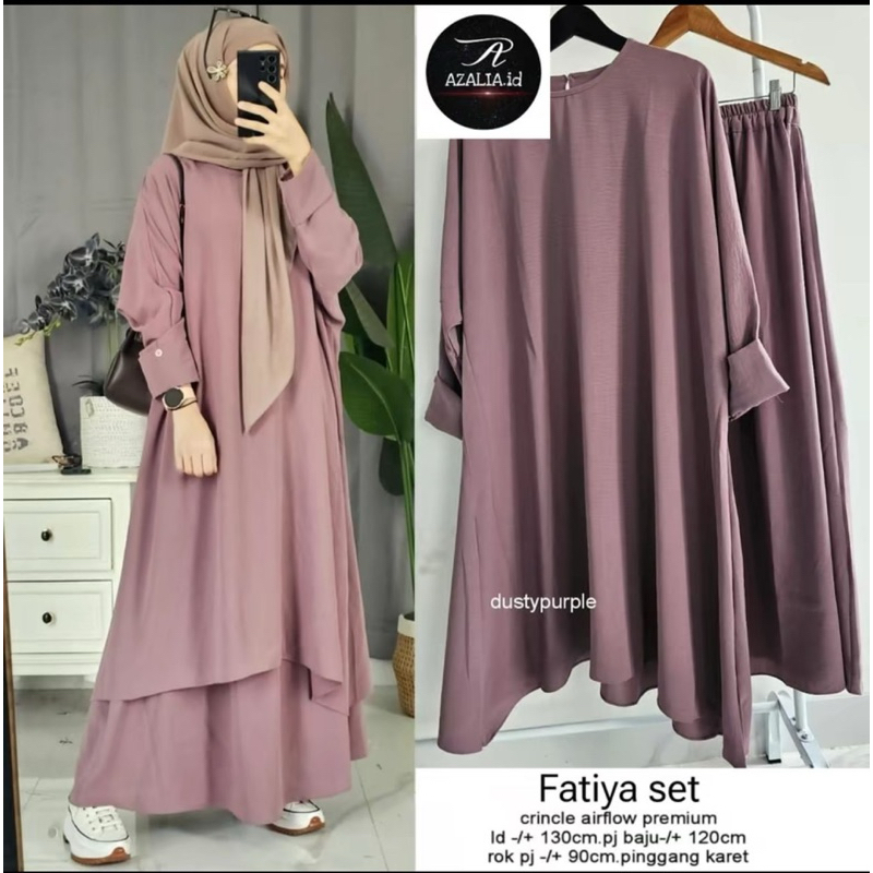 FATIYA LONG SET JUMBO SKIRTS LD 110 & LD 130 ONE SET CRINGKEL AIRFLOW ...