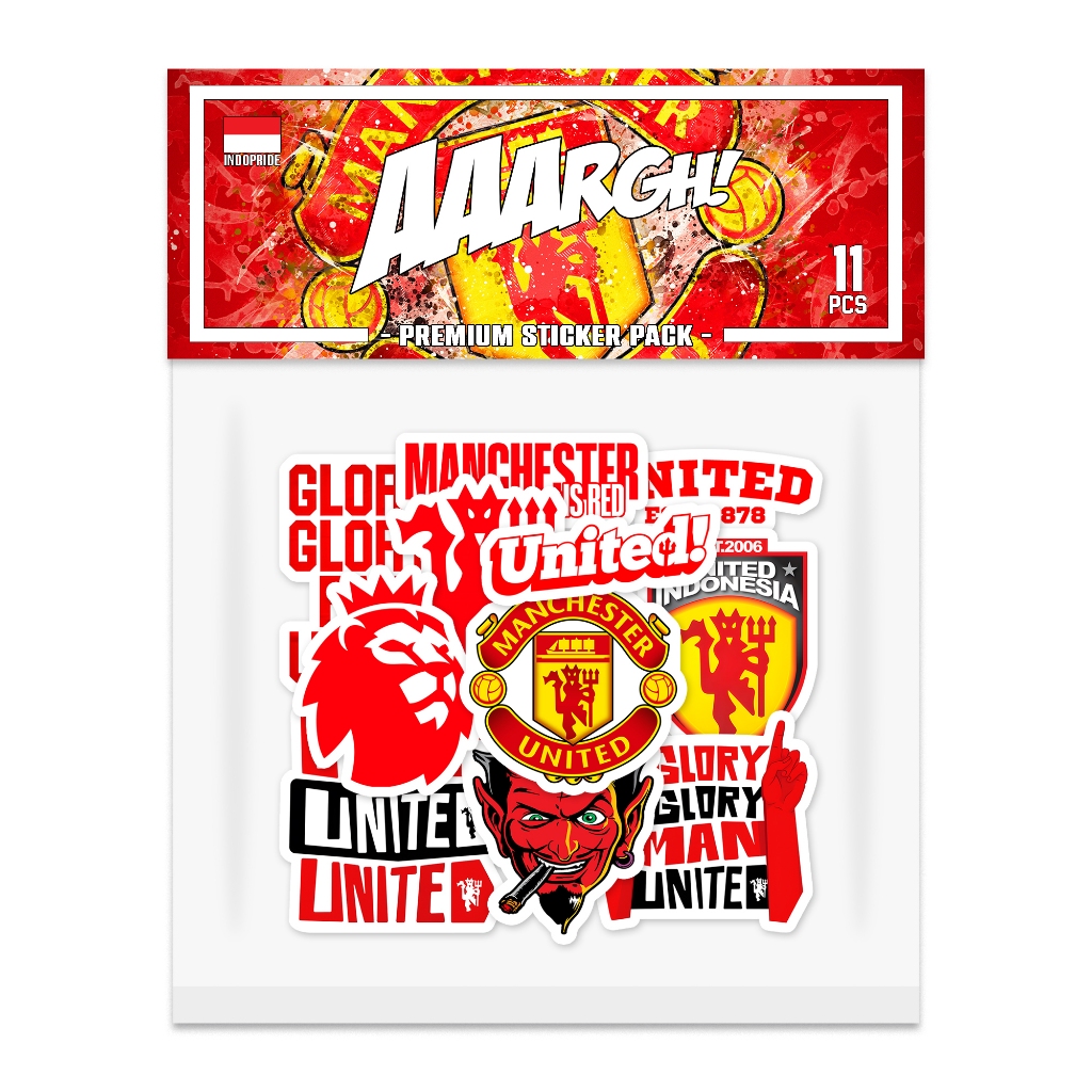 Manchester UNITED Sticker Pack vol. 1 (Manchester Is Red) | Shopee ...