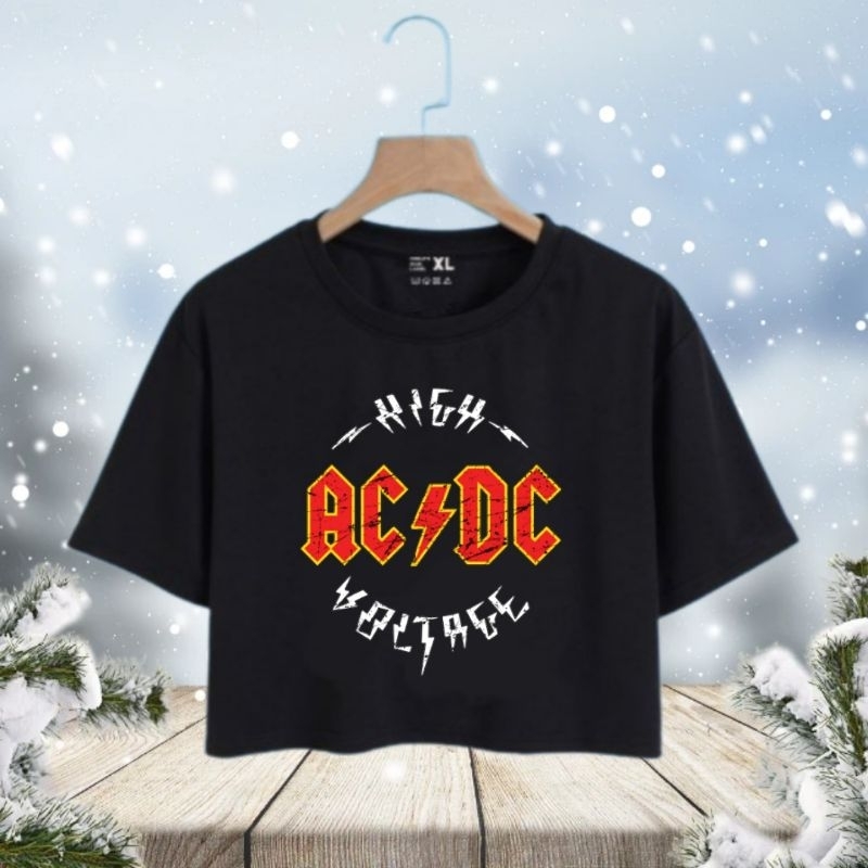 CROP TOP ACDC VOLTAGE | ROCK MUSIC METAL BAND | CROPTOP CROPTOP ...