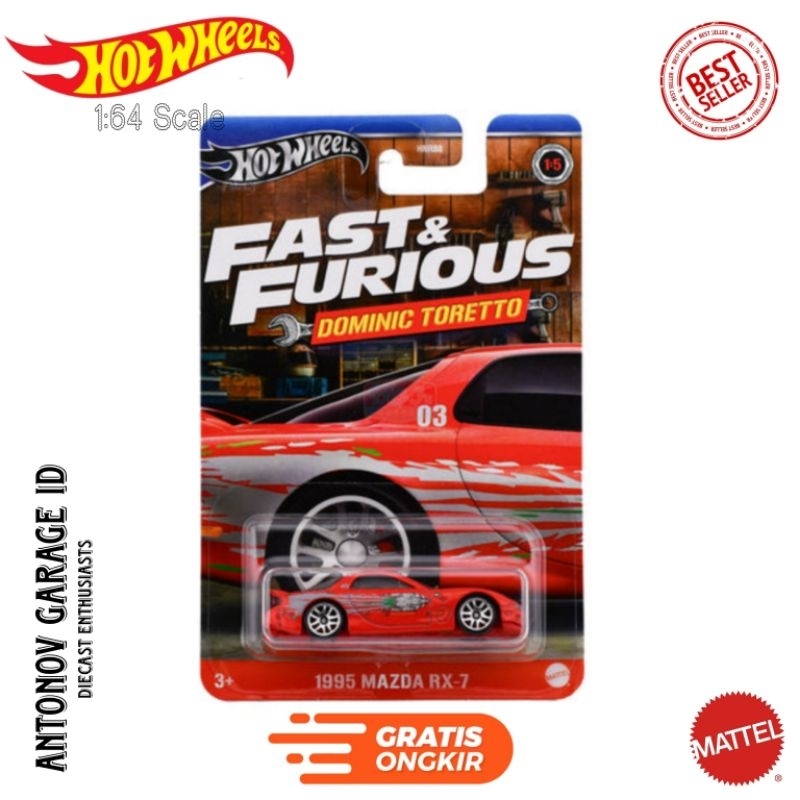 Hot Wheels 1995 Mazda RX-7 RX7 Fast & Furious Dominic Toretto 2024 ...