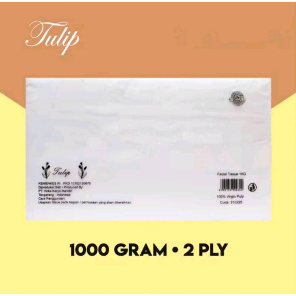 TULIP - Facial Tissue 1000 gr / 1 KG (2 Ply) / TULIP Facial Tissue Soft ...
