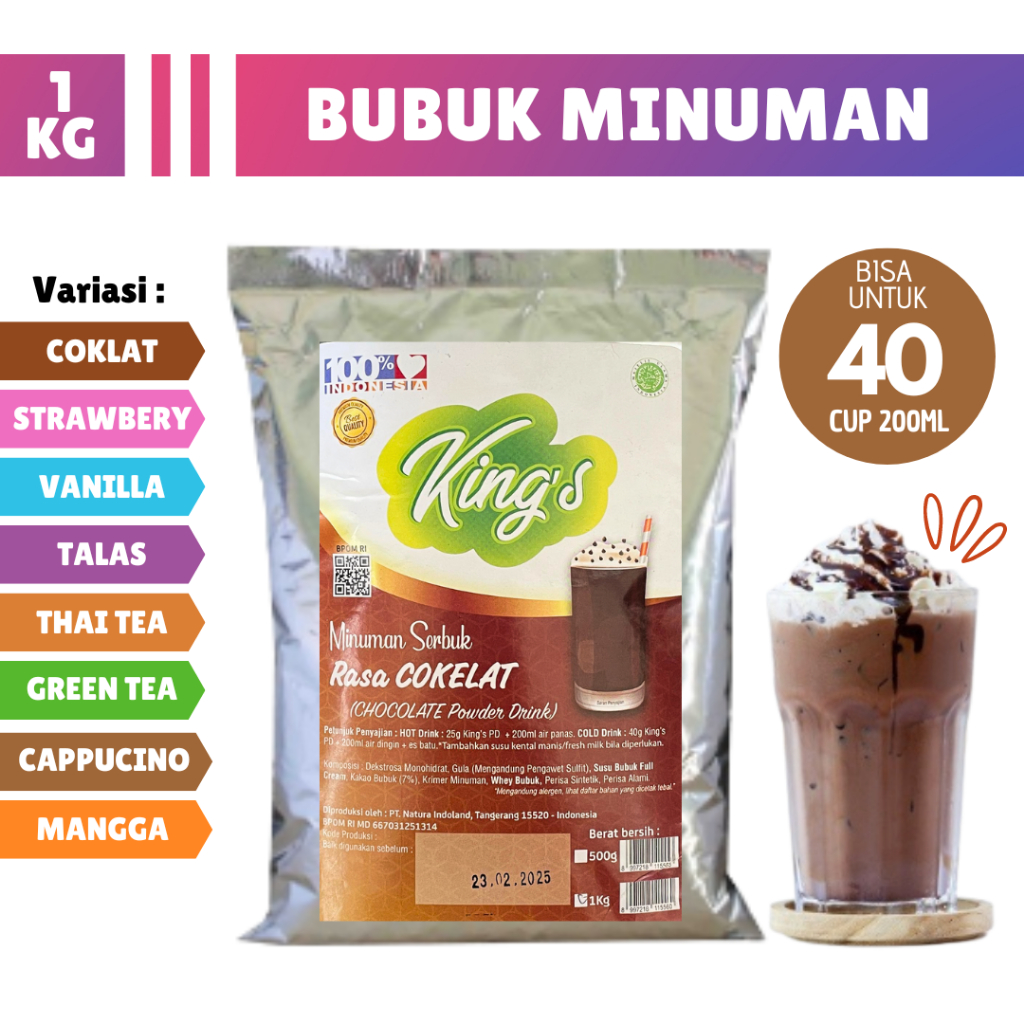 Cappuccino Chocolate Flavored Drink Powder 1Kg Kings Powder Drink ...