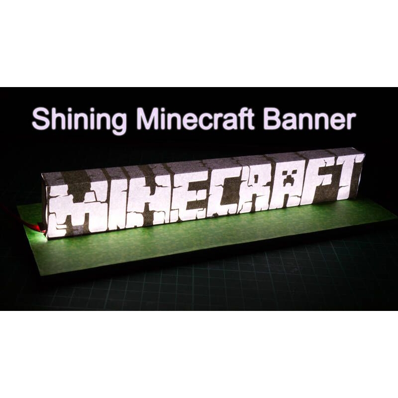 Minecraft 3D Banner papercraft pattern sheet (2PP-A2) | Shopee Singapore