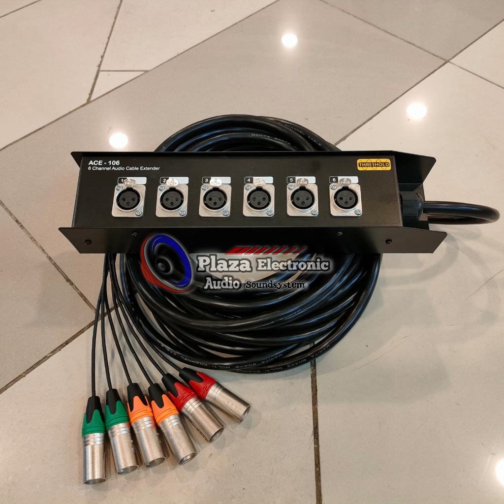Snake Cable Contains 6 Channels Complete Stage Box + 10 Meter Connector ...