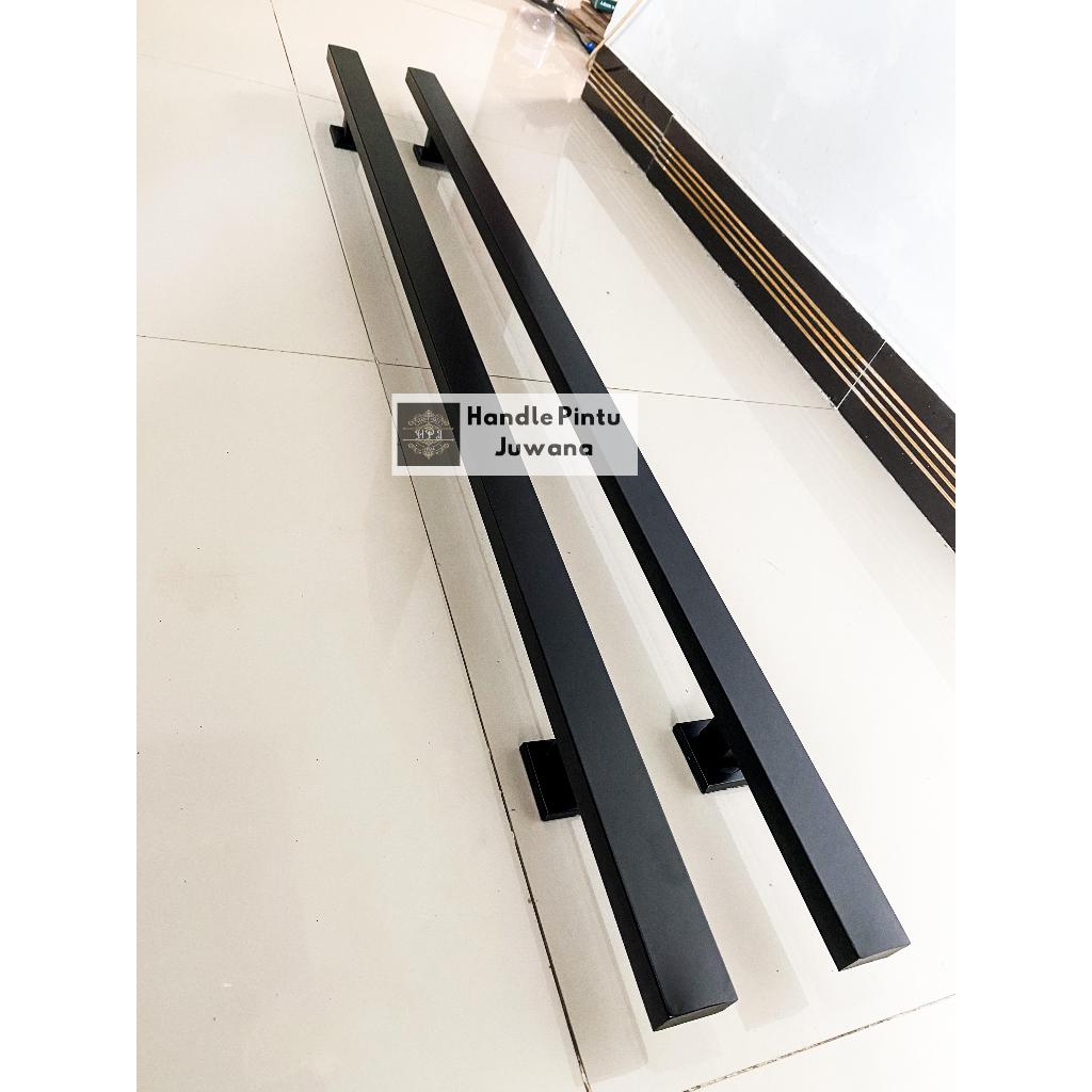 HITAM 100cm 120cm 150cm stainless steel house door Handle, full black ...