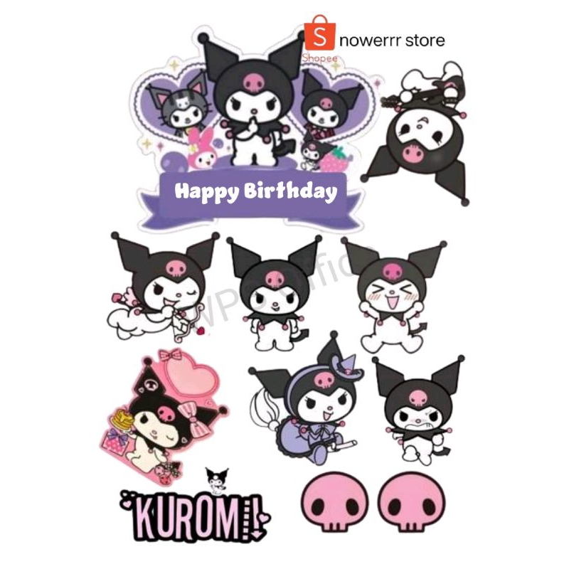 Custom Kuromi Theme Cake Topper/Kuromi BIRTHDAY Topper | Shopee Singapore