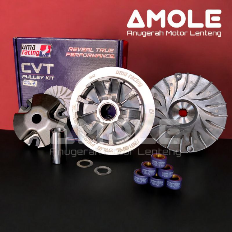 Pulley Kit CVT Home Roller Set Uma Racing V3 Yamaha NMax Aerox 155 Lexi ...